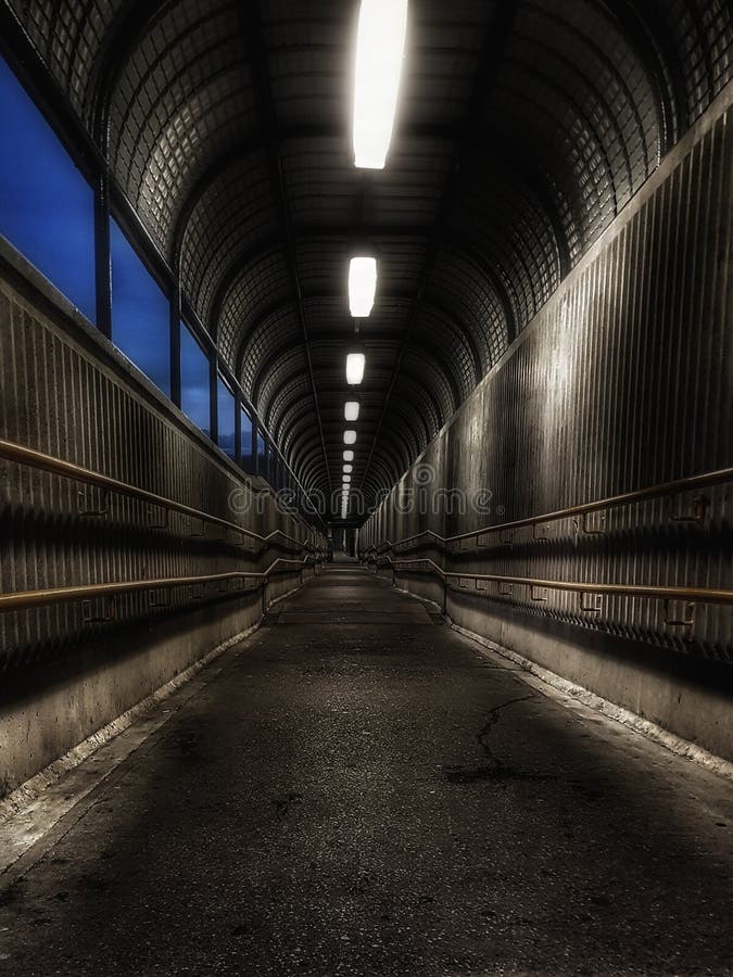 Metro walkway stock image. Image of lighting, walkway - 136828239