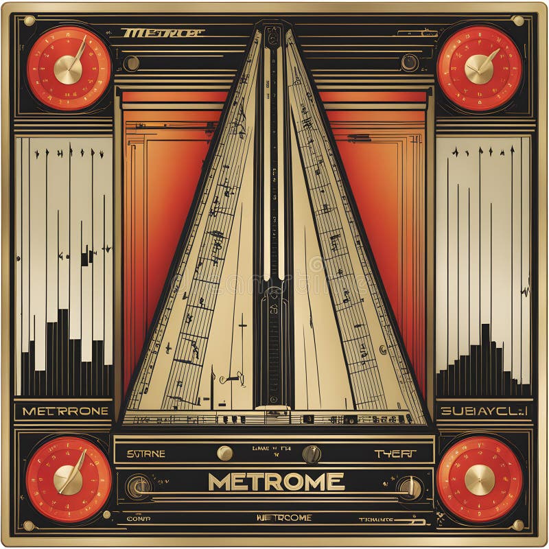 Metronome, ai-generatet stock illustration. Illustration of spring ...