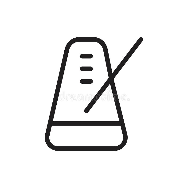 Metronome Icon Flat Line Illustration Stock Vector - Illustration of ...