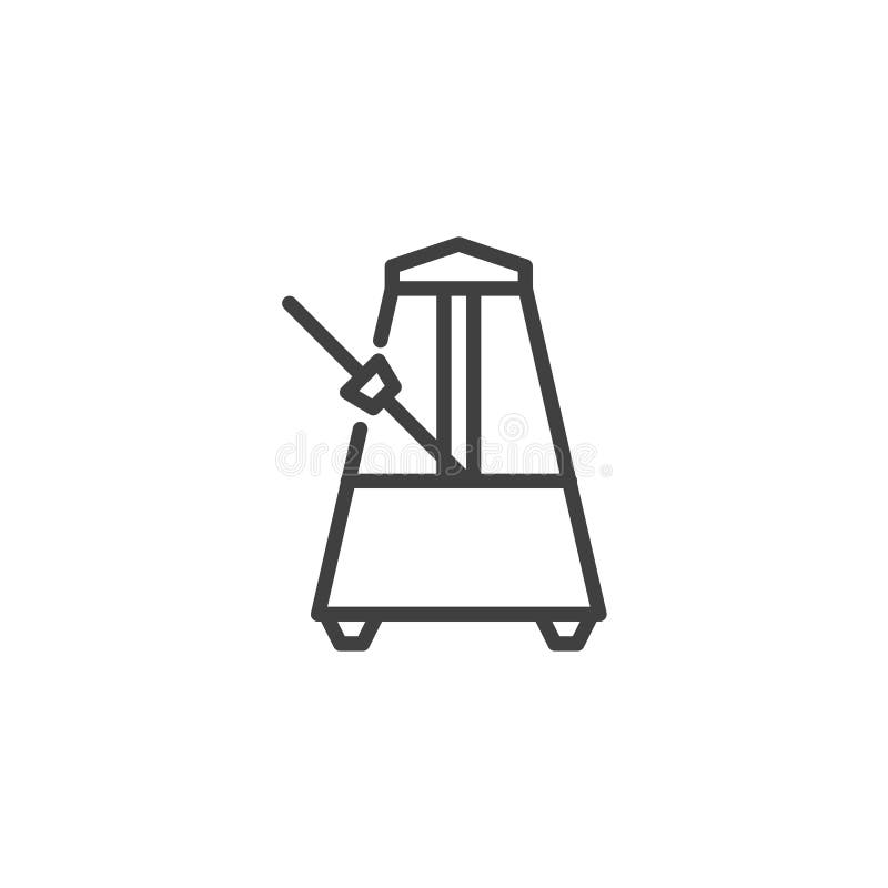 Metronome Line Icon Concept. Metronome Flat Vector Symbol, Sign ...