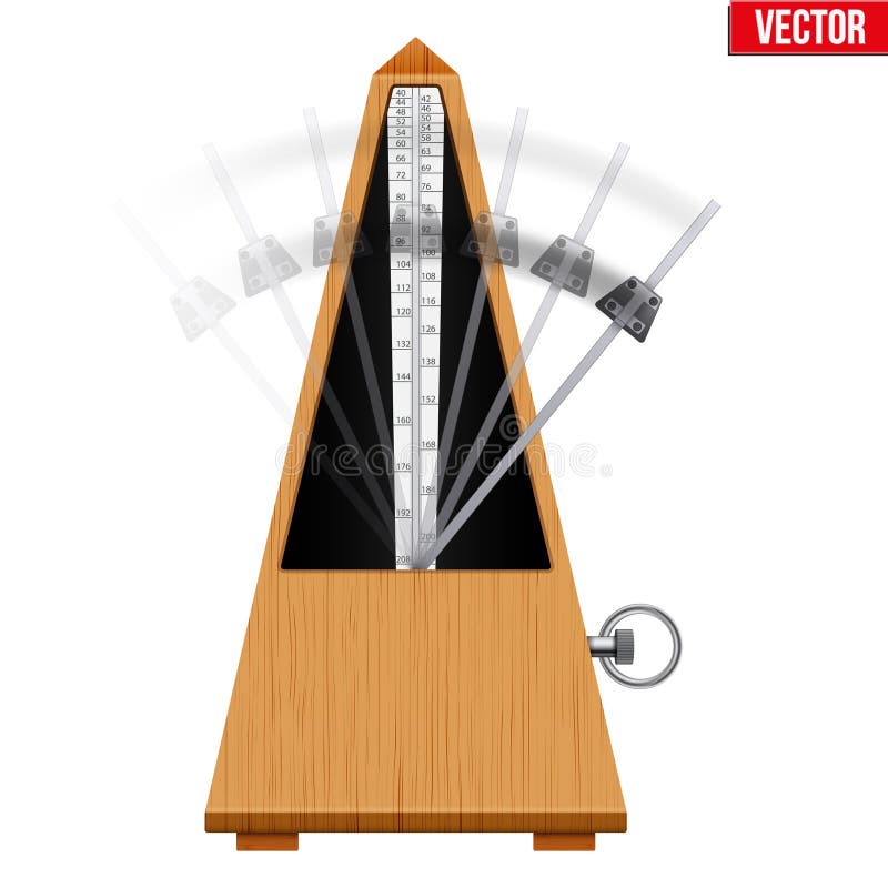 Metronoom Met Slinger In Motie, Wetenschapsvector Vector Illustratie ...