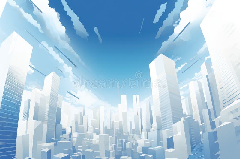 Metropolis City Low Polygon Design. Generative AI Stock Photo - Image ...