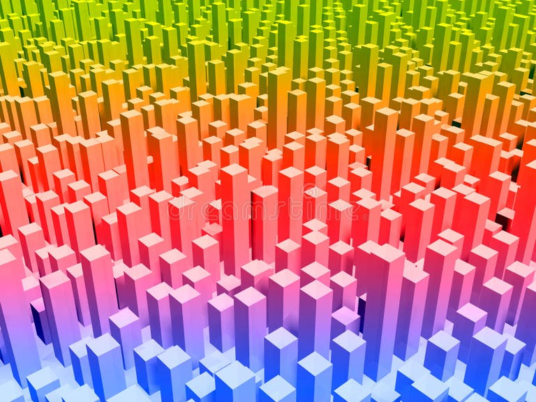 Metropolis in color stock illustration. Illustration of charts - 1137402