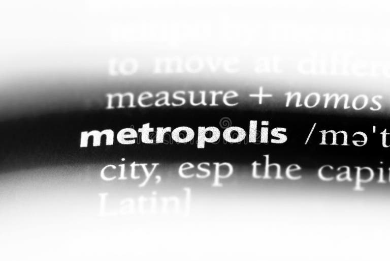 Metropolis stock photo. Image of concept, text, macro - 126541380