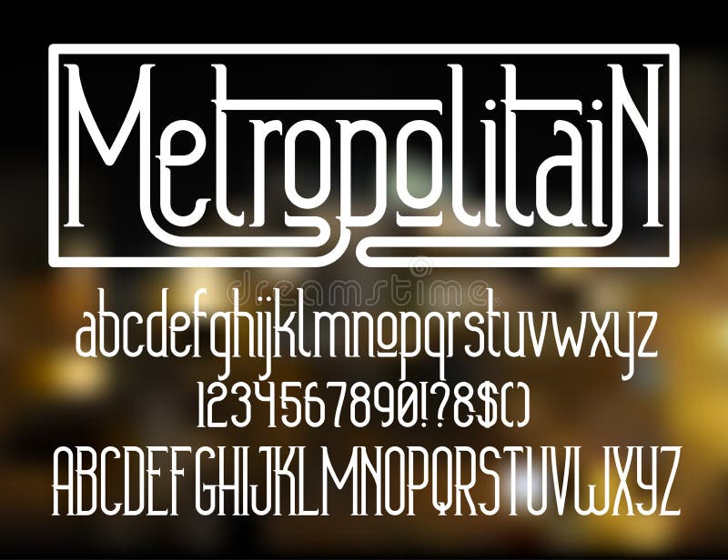 Metropolitain Font Stock Illustrations – 3 Metropolitain Font Stock ...