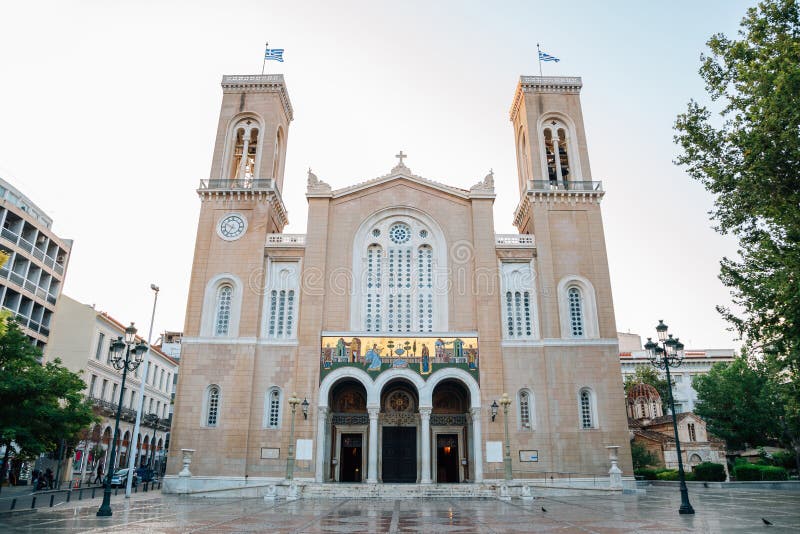Metropolitan Cathedral of Athens in Athens, Greece Stock Image - Image ...