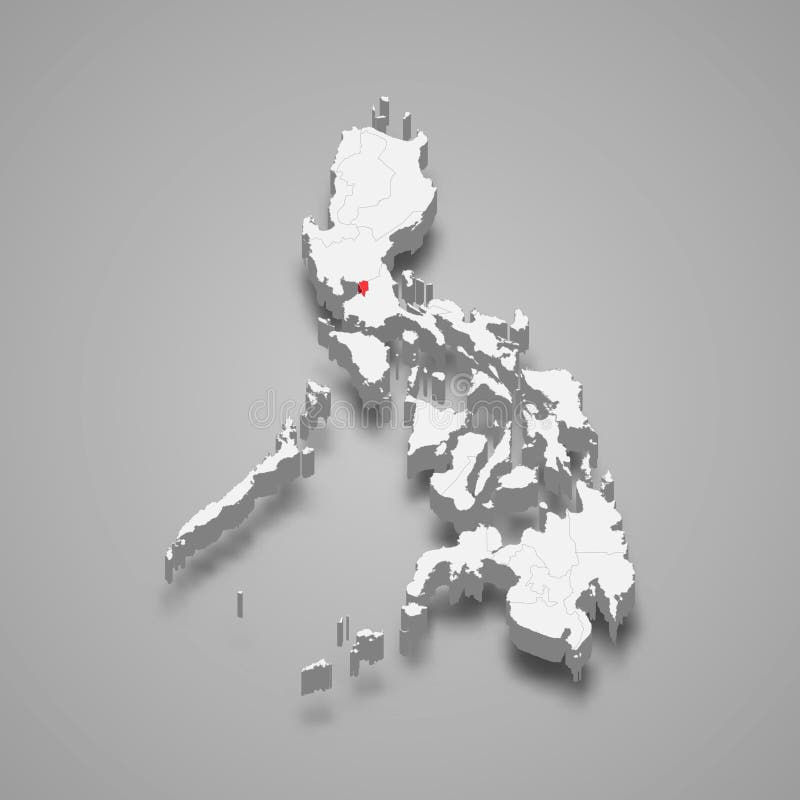 Metropolitan Manila Region Location within Philippines 3d Map Stock ...