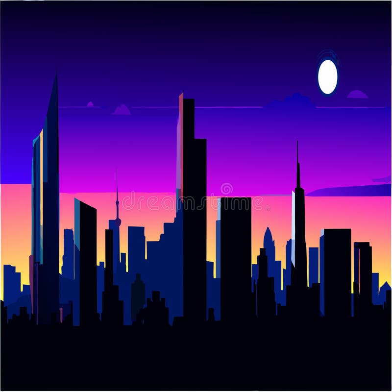 Metropolitan Melody: Vector Cityscape Harmony Stock Illustration ...