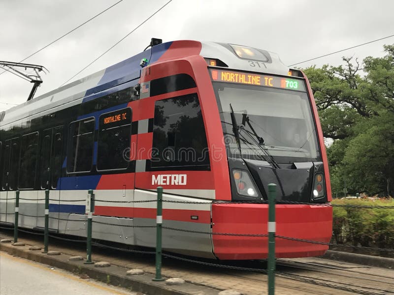 METRORail in Houston, Texas Editorial Photography - Image of track ...