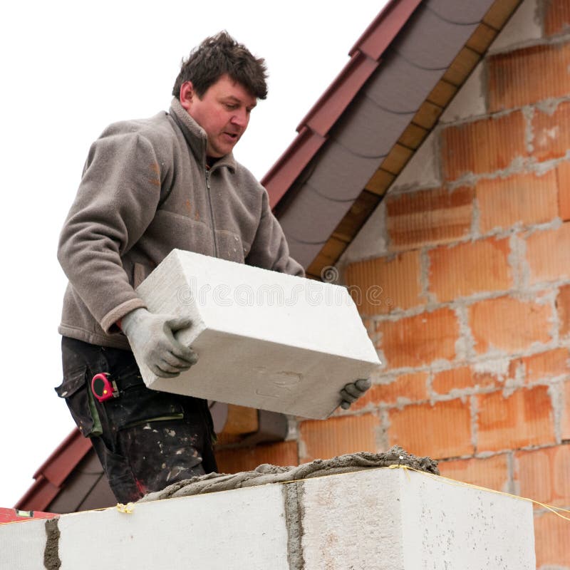 Metselaar stock afbeelding. Image of ambacht, kaukasisch - 14075267