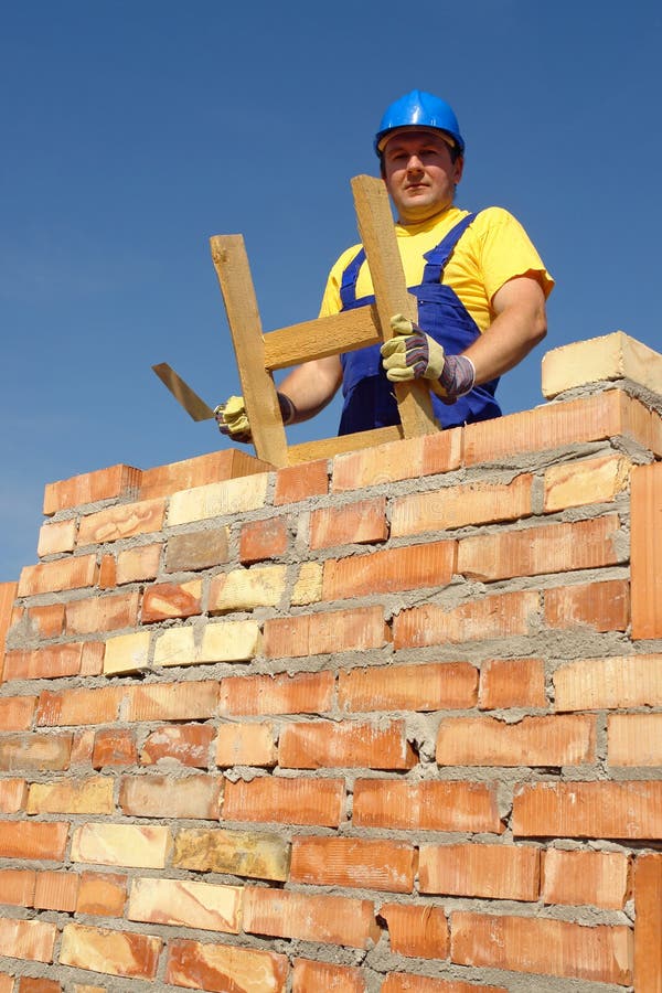 De Troffel Van De Metselaar Stock Afbeelding - Image of blok, huis: 9901955