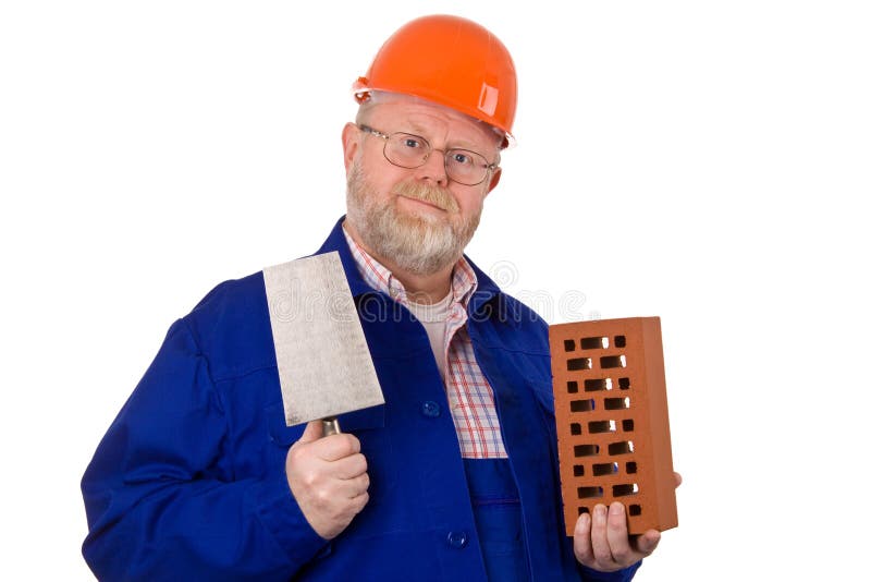 Metselaar Die Een Troffel Houdt Stock Afbeelding - Image of huis ...