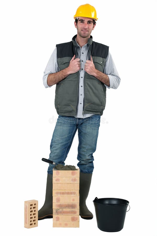 Metselaar het werken stock afbeelding. Image of arbeid - 34309899