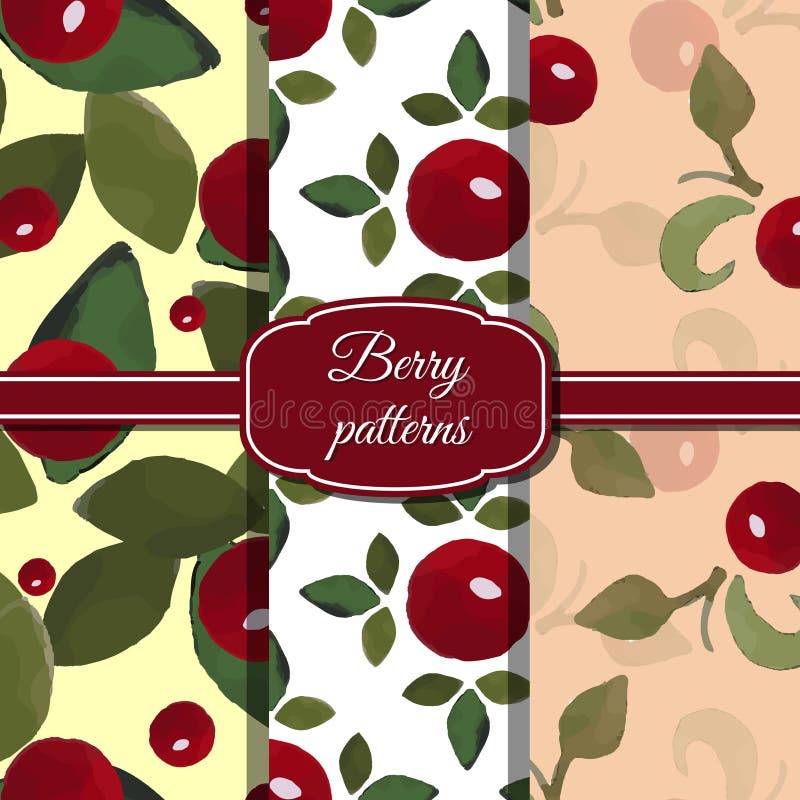 Metta Berry Patterns illustrazione vettoriale. Illustrazione di mano ...