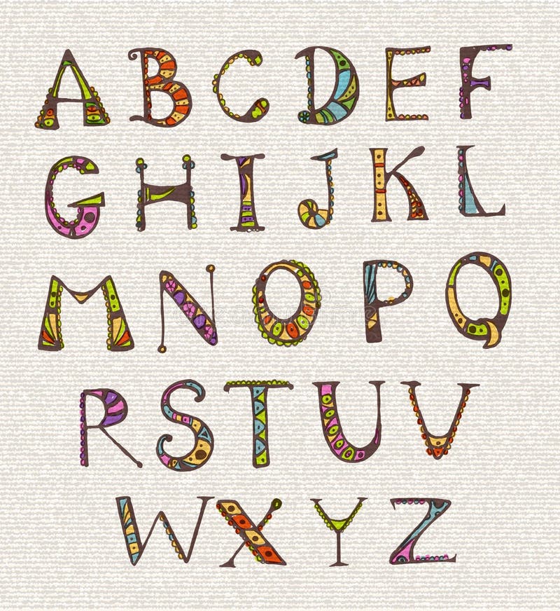 Metta Con Le Lettere Di ABC Di Colore Illustrazione Vettoriale ...