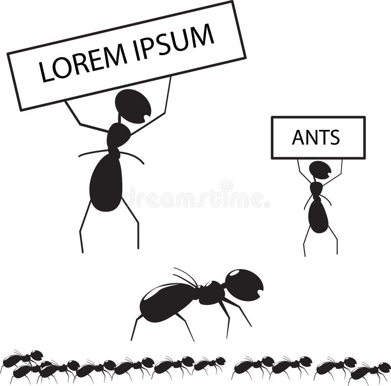 Insieme Sveglio Della Raccolta Del Fumetto Delle Formiche Illustrazione ...