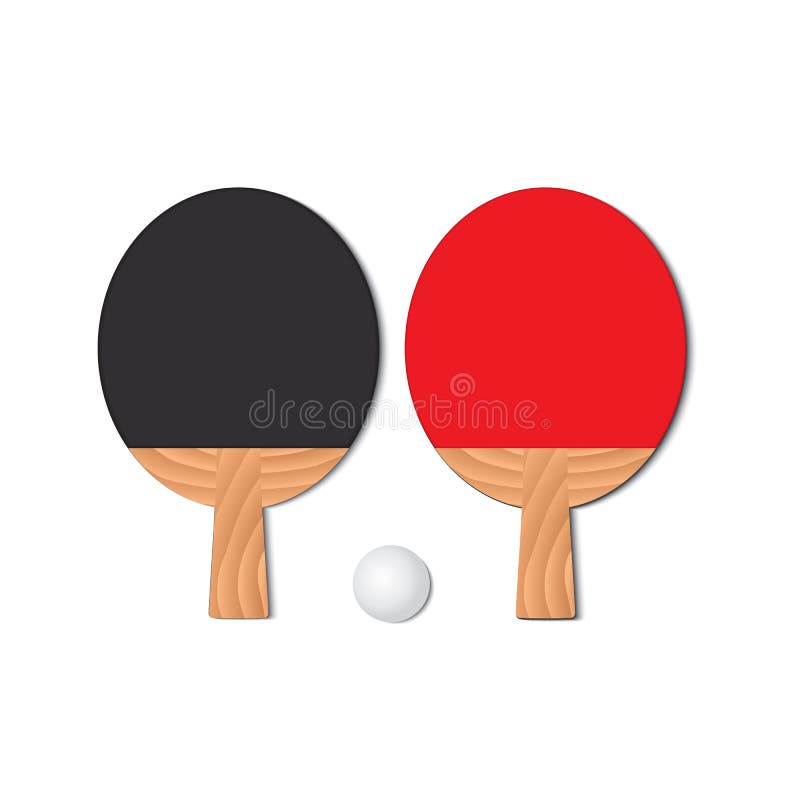 Metta Per Il Gioco Del Ping-pong Due Racchette E Una Palla Da Ping-pong ...