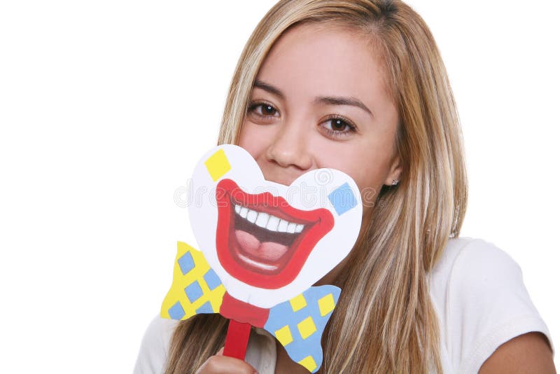 Mettez En Fonction Un Visage Heureux Photo stock - Image du expression ...