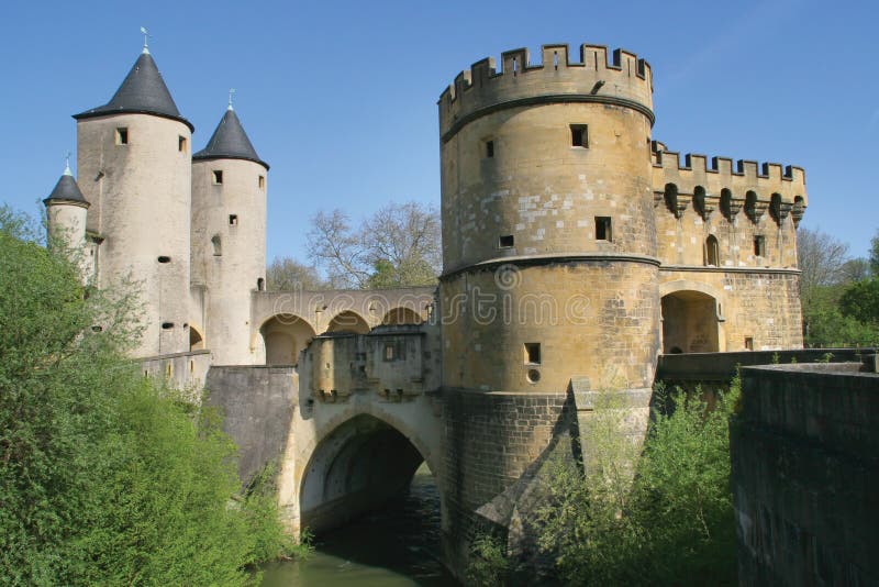 Metz Cityscape - German Gate Stock Image - Image of door, fortification ...