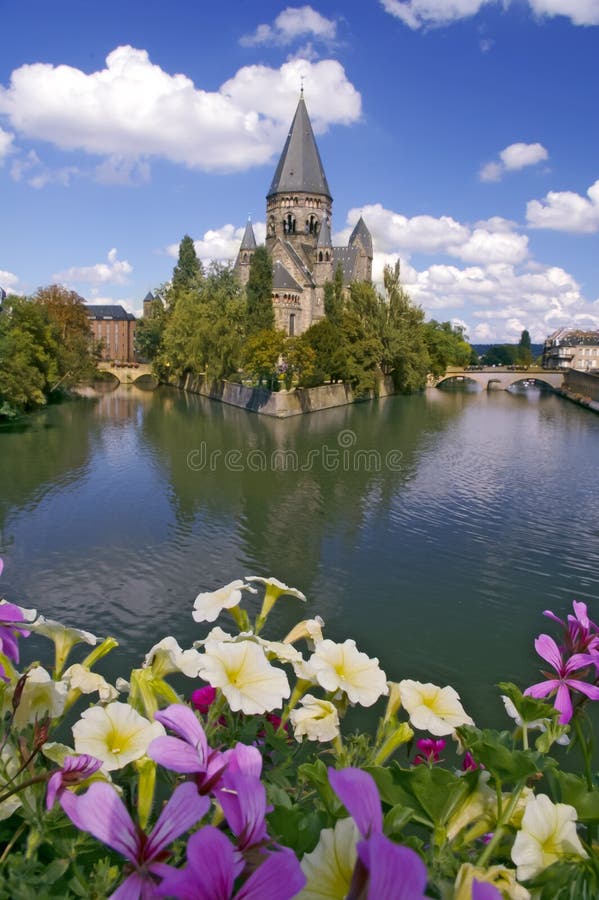 Metz France stock photo. Image of architecture, river - 22630430