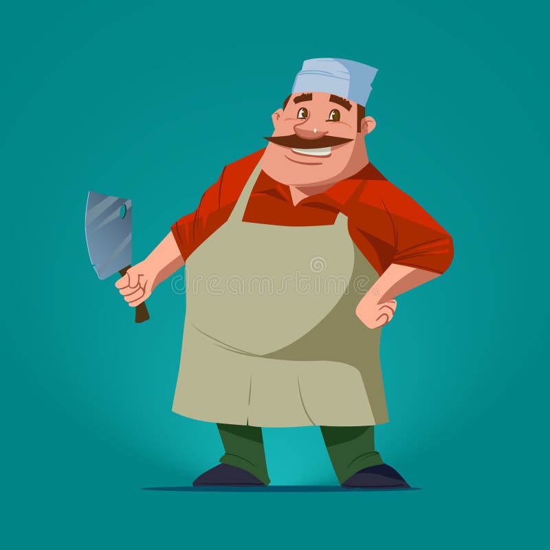 Lokalisierter Metzger Knife Cartoon Drawing Vektor Abbildung ...