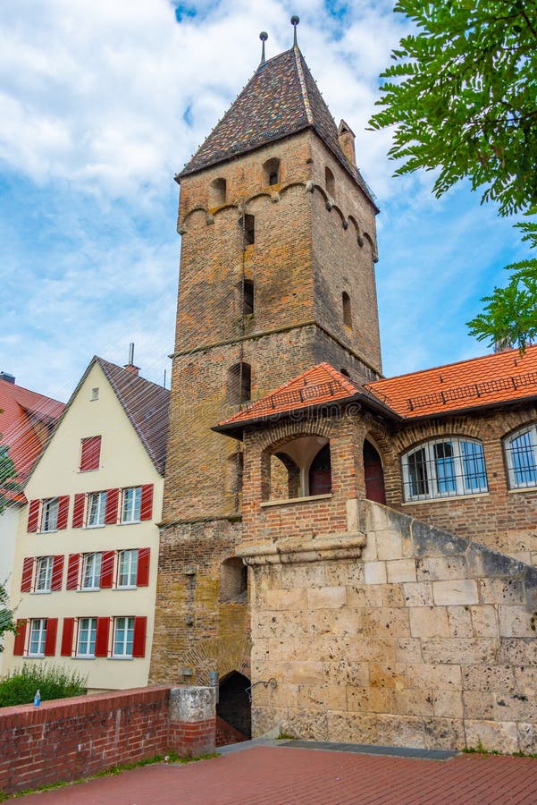 Metzgerturm Tower in German Town Ulm Stock Photo - Image of historical ...