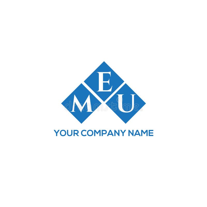 MEU Letter Logo Design on BLACK Background. MEU Creative Initials ...
