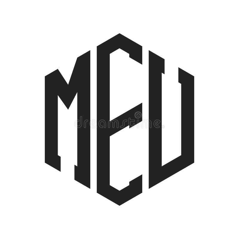 MEU Logo Design. Initial Letter MEU Monogram Logo Using Hexagon Shape ...