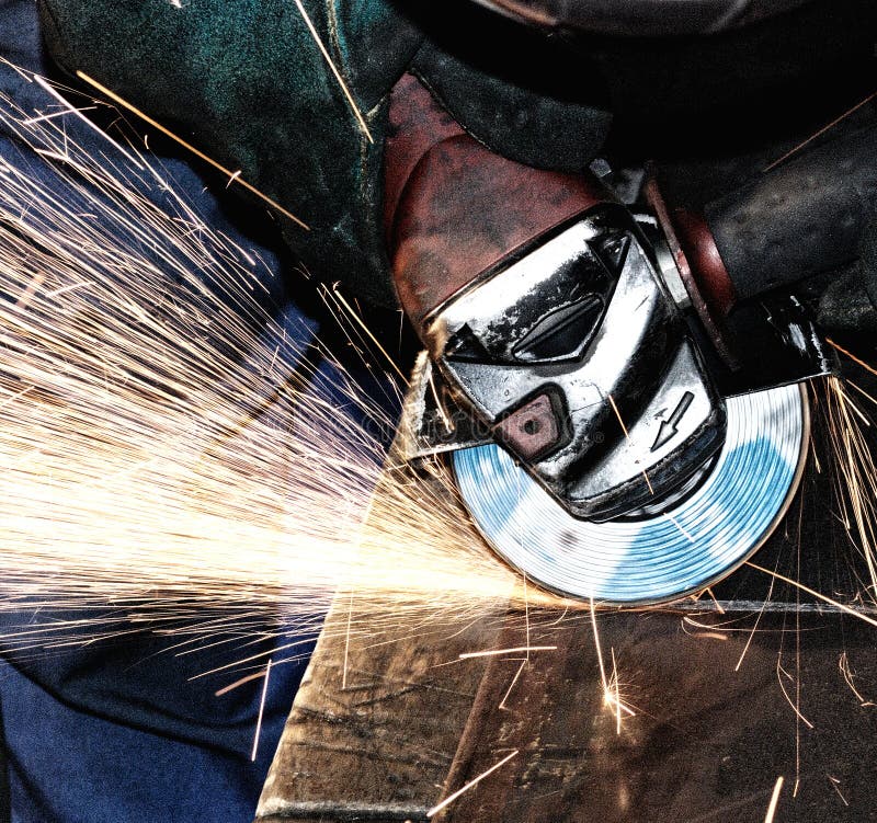 Meulage d'ouvrier image stock. Image du activité, construit - 10651945