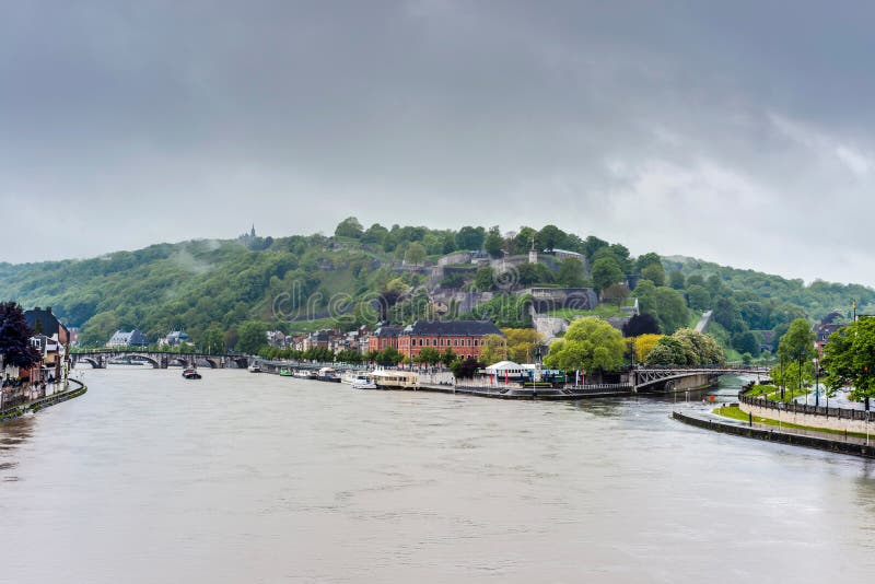 Meuse River in Namur, Belgium Stock Photo - Image of landmark, city ...
