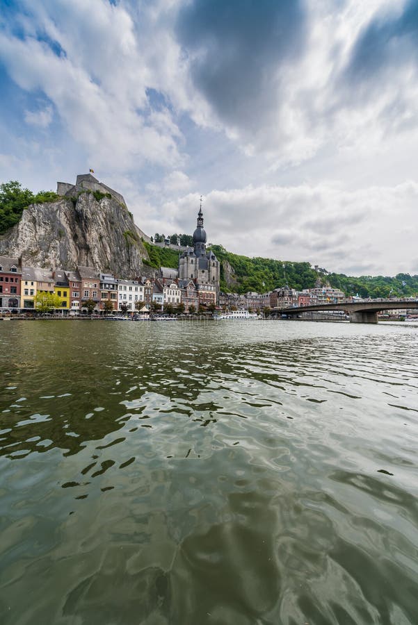 Meuse River Passing through Dinant, Belgium Editorial Photo - Image of ...