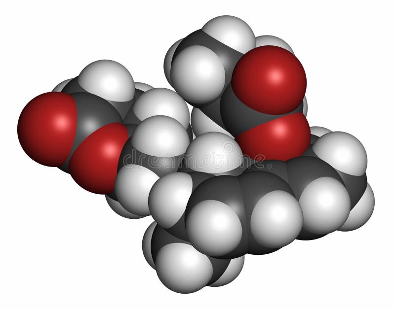 Mevastatin Hypercholesterolemia Drug Molecule. Atoms are Represented As ...