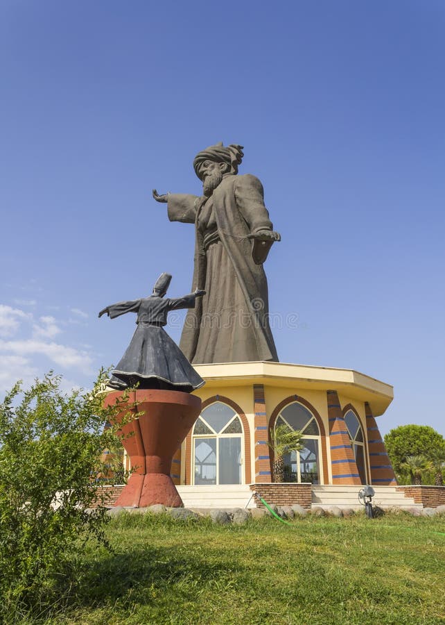 Statue of Mevlana Rumi stock image. Image of holy, historic - 29587317