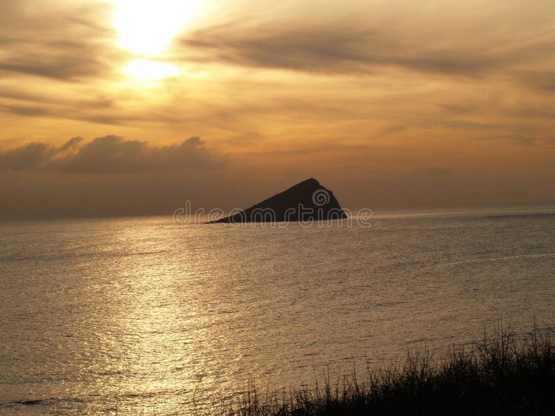 The Mewstone stock photo. Image of island, wembury, weather - 4493058