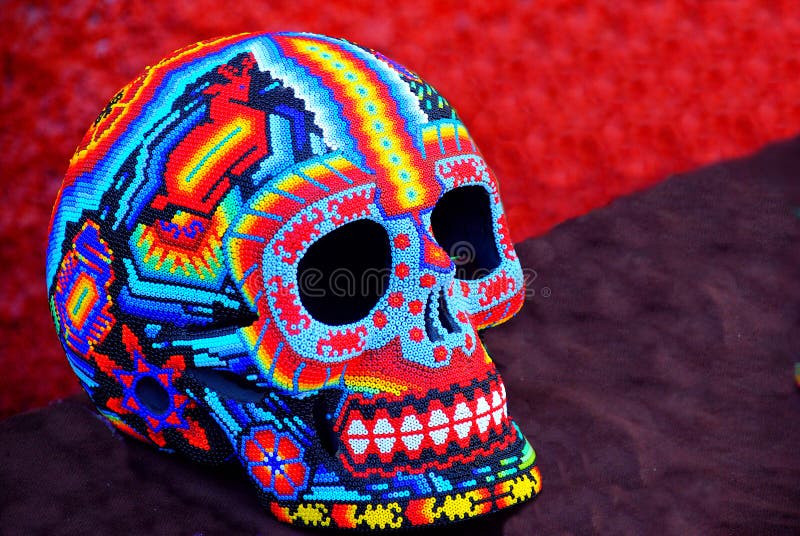 Mexicaanse schedel stock foto. Image of kleuren, handgemaakt - 14057654
