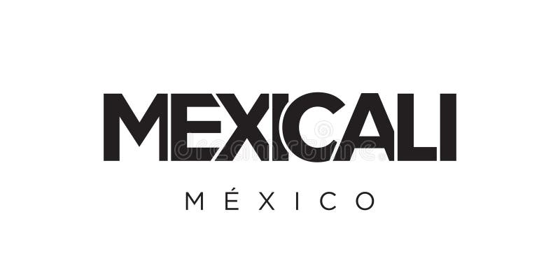 Mexicali in the Mexico Emblem. the Design Features a Geometric Style ...