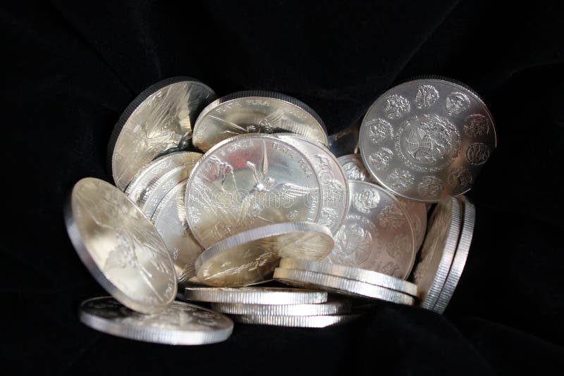 Mexican 999 pure silver stock photo. Image of onza, currency - 10937948