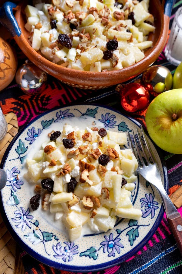 Mexican Apple Salad for Christmas Stock Image - Image of christmas ...