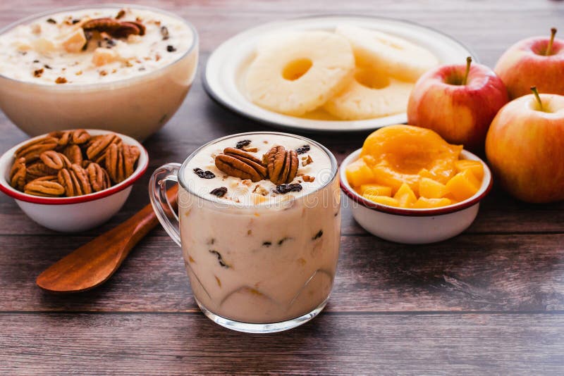 Mexican Apple Salad Traditional for Christmas in Mexico Stock Photo ...