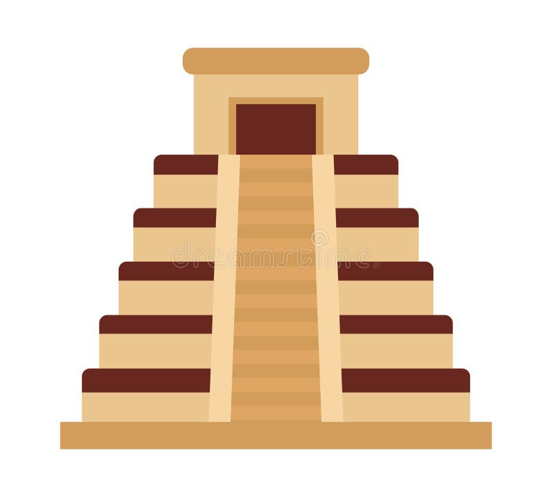 Mexican aztec pyramid stock vector. Illustration of aztec - 213645458