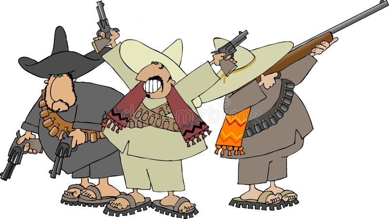 Mexican Bandito stock illustration. Illustration of cartoon - 29996