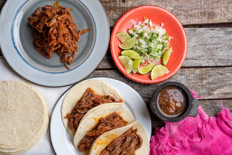 Mexican Beef Barbacoa Tacos Stock Image - Image of meal, authentic ...