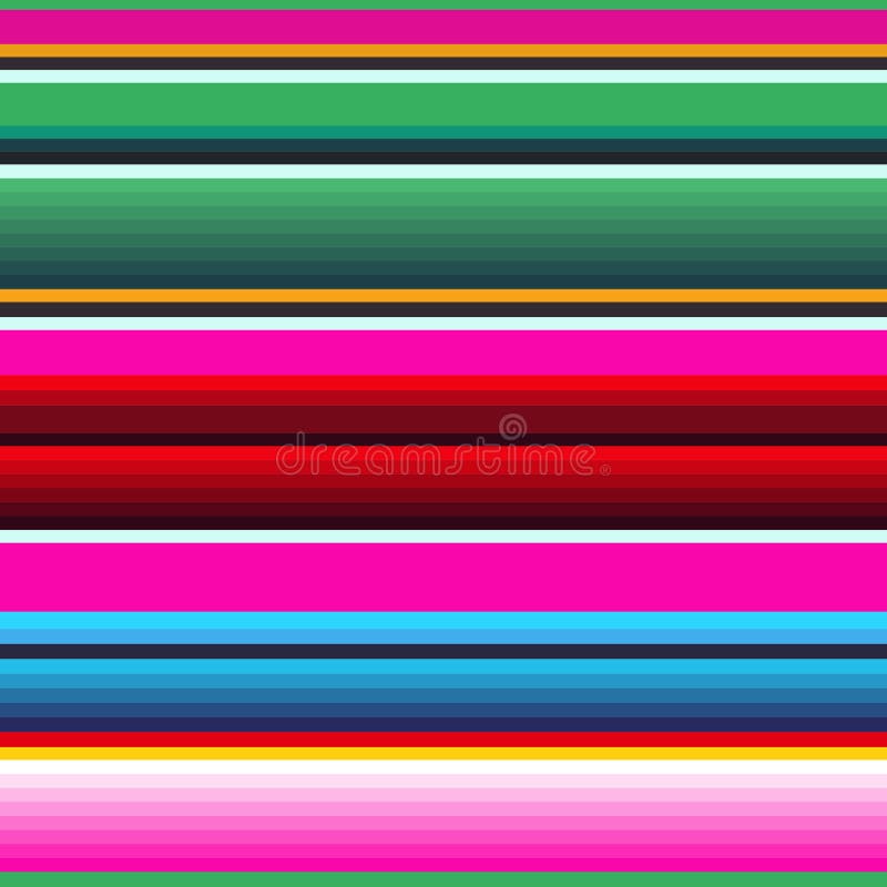 Mexican Blanket Stripes Vector Pattern. Background for Cinco De Mayo ...