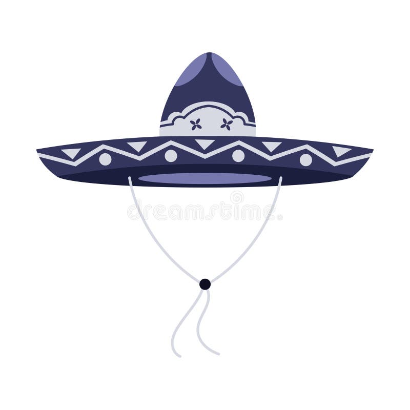 Mexican Charro Sombrero Blue Stock Vector - Illustration of design ...