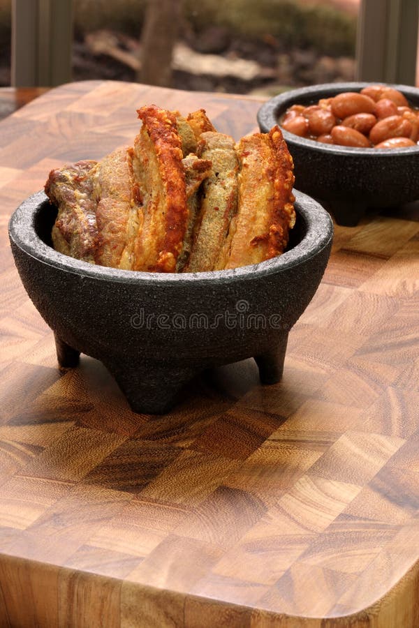 Mexican chicharron carnudo stock photo. Image of grease - 14942594