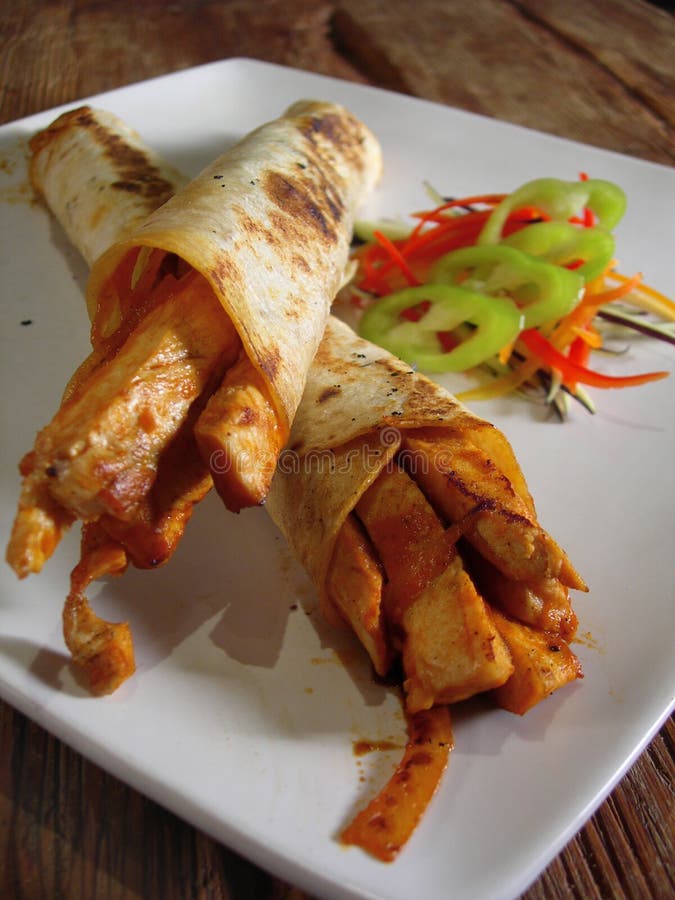 Mexican chicken fajitas stock photo. Image of chef, burrito - 6407296