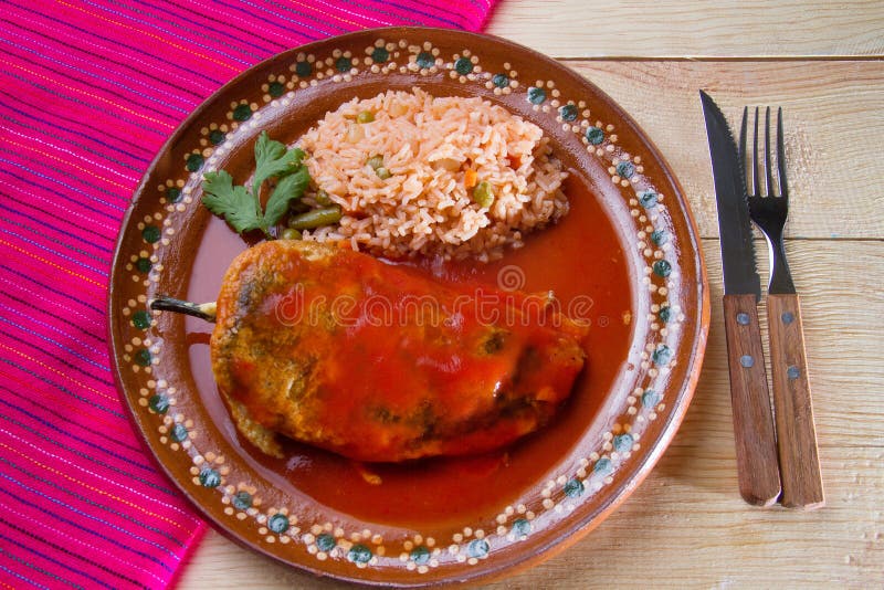 Mexican chile relleno stock photo. Image of cheese, dish - 148767054