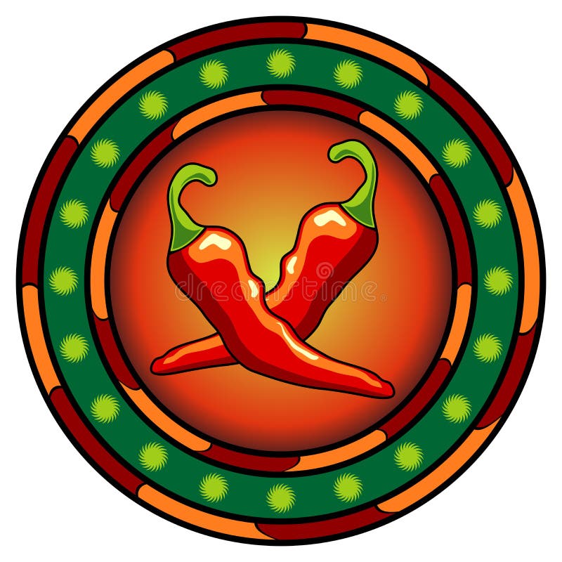 Mexican chili peppers logo stock vector. Illustration of ancient - 10794129