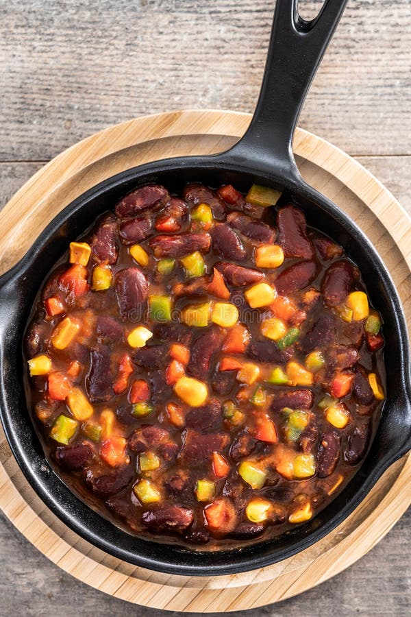 Mexican Chilli Beans with Vegetables Stock Image - Image of spicy, dish ...