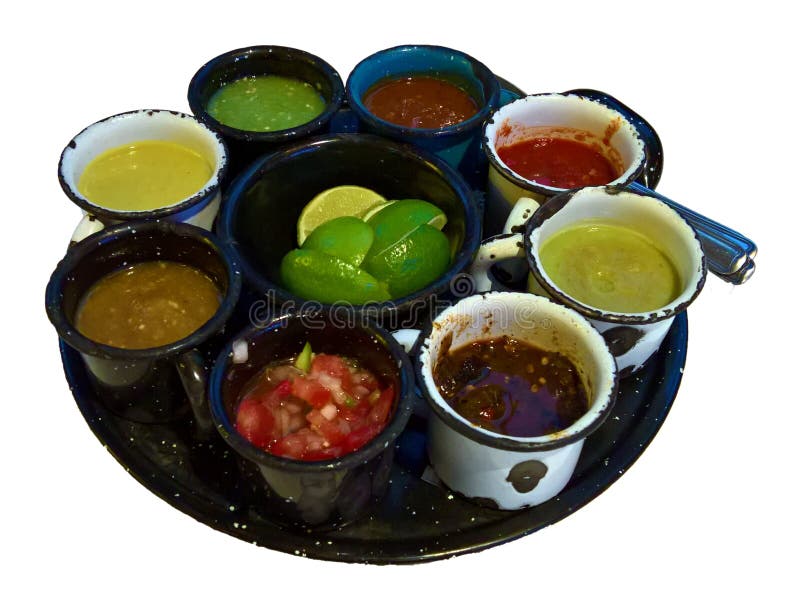 Mexican Condiments and Salsas Stock Photo - Image of color, salsas ...